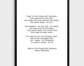 Emily dickinson poem | Etsy