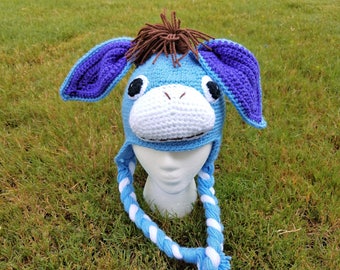 Crochet Pattern for Making a Crochet Little Donkey Hat for