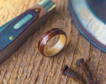 Wood wedding band | Etsy