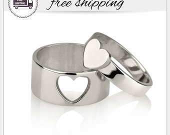 Couple ring set | Etsy