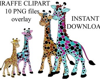Giraffe clip art | Etsy