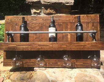 Industrial wine rack | Etsy
