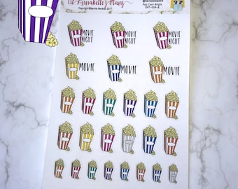 Popcorn stickers | Etsy