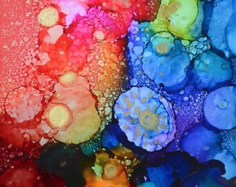 Alcohol ink art | Etsy