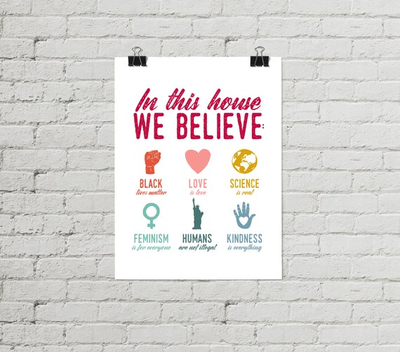 Protest Poster Feminist Poster Anti Hate Poster LGBTQ