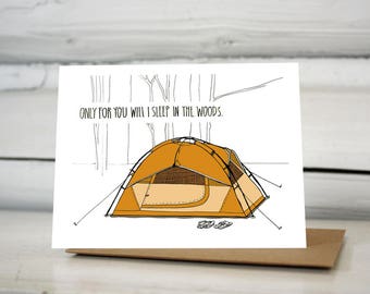 Camping card | Etsy