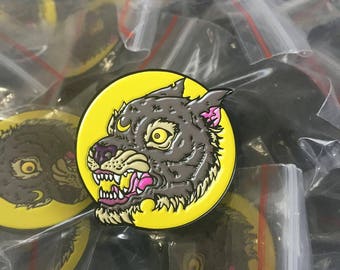 Werewolf pin | Etsy