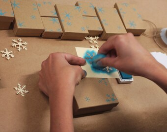 Snowflake gift box | Etsy