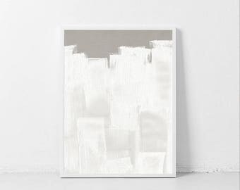 Gray abstract art | Etsy