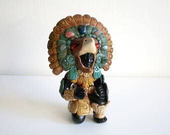 Aztec clay figurine | Etsy