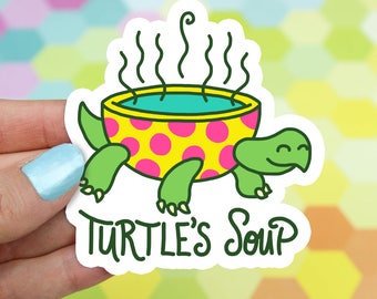 Fun & Quirky Cards Vinyl Stickers and Enamel Pins by TurtlesSoup