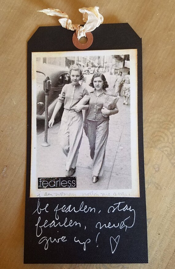 Fearless art tag 1940's vintage photo