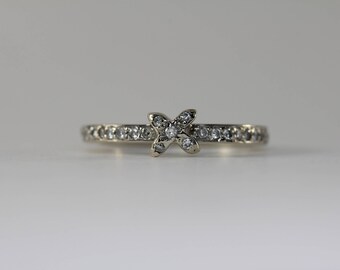 Diamond x ring | Etsy