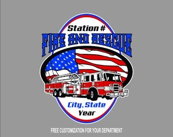 Fire truck logo | Etsy