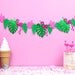 Flamingo Bunting Tropical Party Decor Banner Pink and
