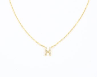 Gold Lowercase Tiny Two Letter Initial Necklace Alphabet