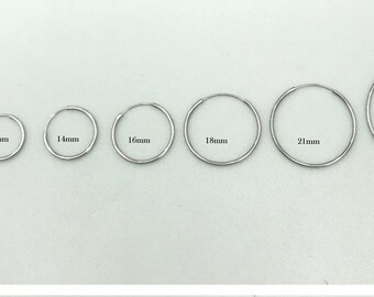 Solid 14k gold hoops | Etsy