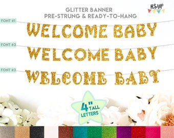 Welcome baby banner | Etsy