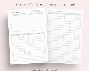 Student Note Taking Template Printable Pack A4 A5 and