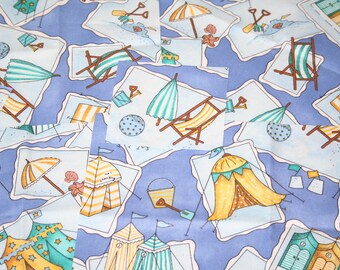 Beach theme fabric | Etsy