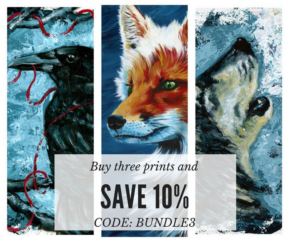 Fox print Fox Canvas Fox art Fox painting Elegant Fox