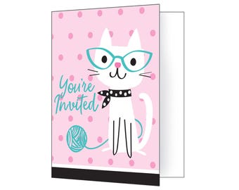 Cat invitation | Etsy