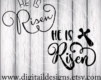 He is risen svg | Etsy