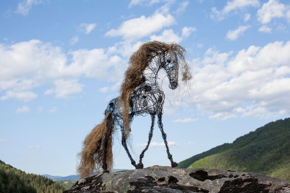 Horse Figurine Wired Animal Home Decor Wire Horse Horse