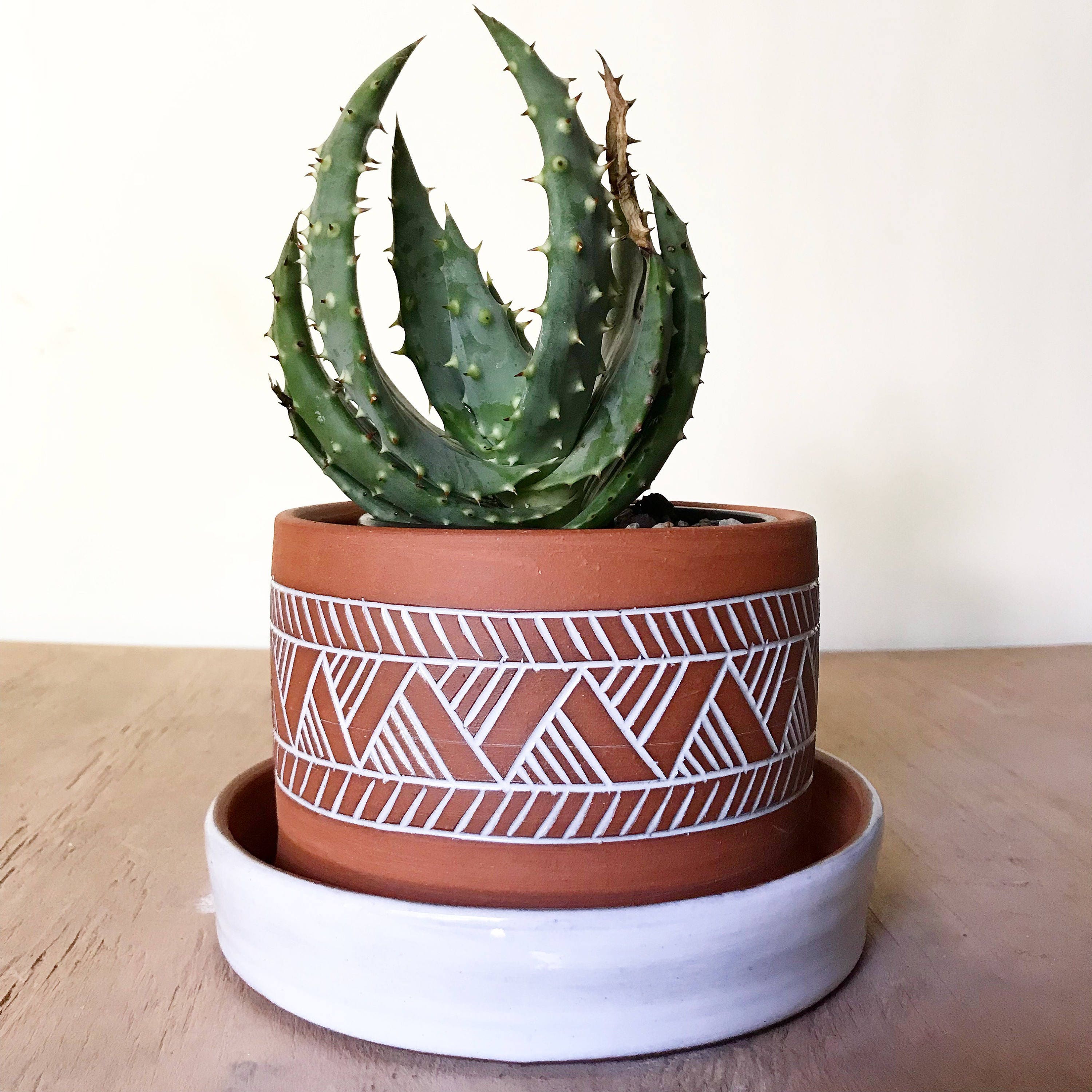 Terracotta Planter Made to Order Plant Pot Carved