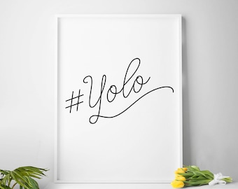 Yolo poster | Etsy