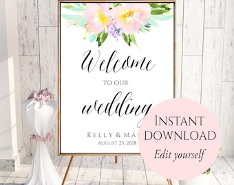 Welcome Sign Template Welcome Bridal Shower Sign Bridal