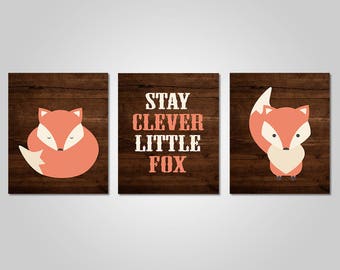 Fox wall art | Etsy
