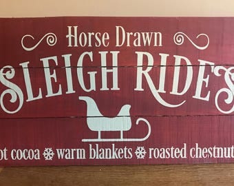 Sleigh ride sign | Etsy