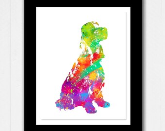 Abstract dog art | Etsy