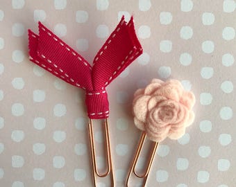 Ribbon flower clip | Etsy