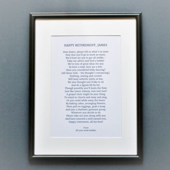 Personal retirement poem commission a retirement poem unique