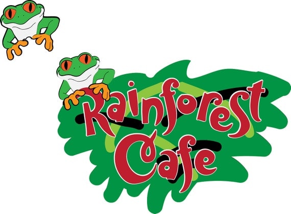 Rainforest Cafe Title and Frog Digital File: SVG DXF jpg