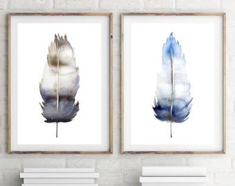 Feather poster | Etsy