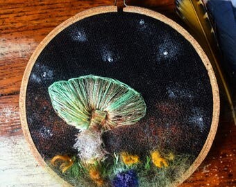 Mushroom embroidery | Etsy