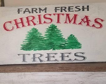 Christmas tree sign | Etsy