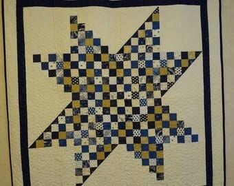 Indigo Star Quilt Pattern