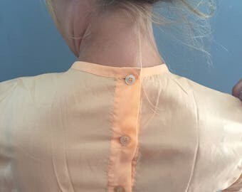 Back button blouse | Etsy