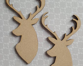 Wooden Hanging Stag Head Christmas Ornament Decorations Gift