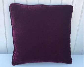 Red velvet cushion | Etsy