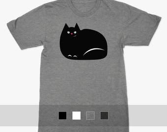 Black cat shirt | Etsy