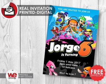 Invitation splatoon | Etsy