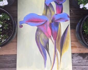 Calla lily painting | Etsy