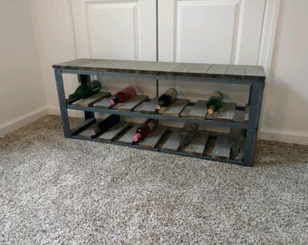 Industrial wine rack | Etsy