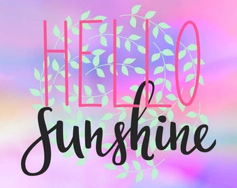 Hello sunshine svg | Etsy