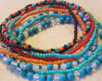 Turquoise bracelet seed bead | Etsy